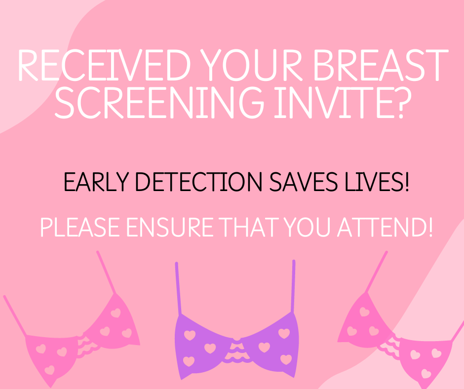 Have you received your breast screening invite? – Heathcote Street Surgery